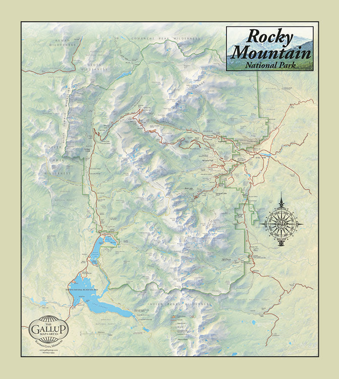 Kaart Van Het Rocky Mountain National Park