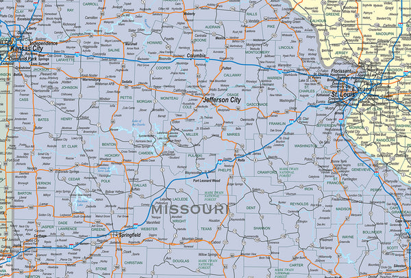 Central United States Map - Gallup Map