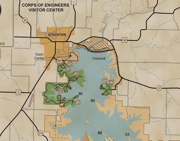 Stockton Lake Map Classic - Gallup Map