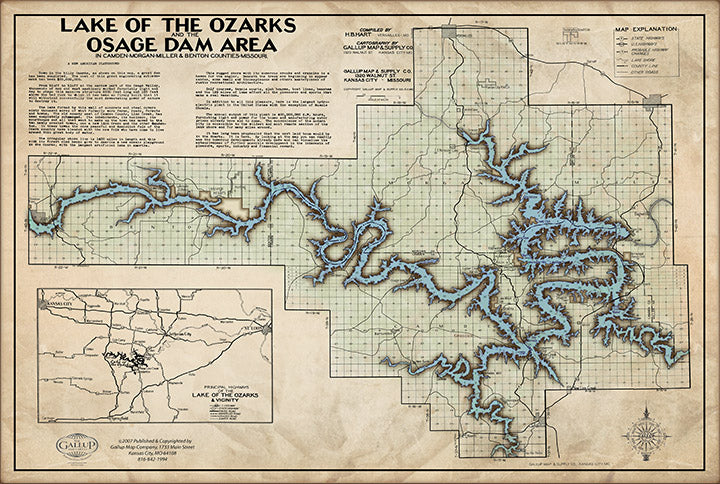 Lake of the Ozarks Collection - Gallup Map