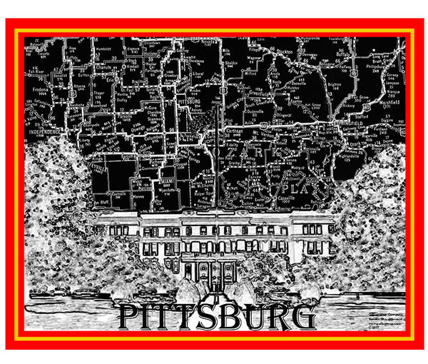 Pittsburg State University Art - Gallup Map